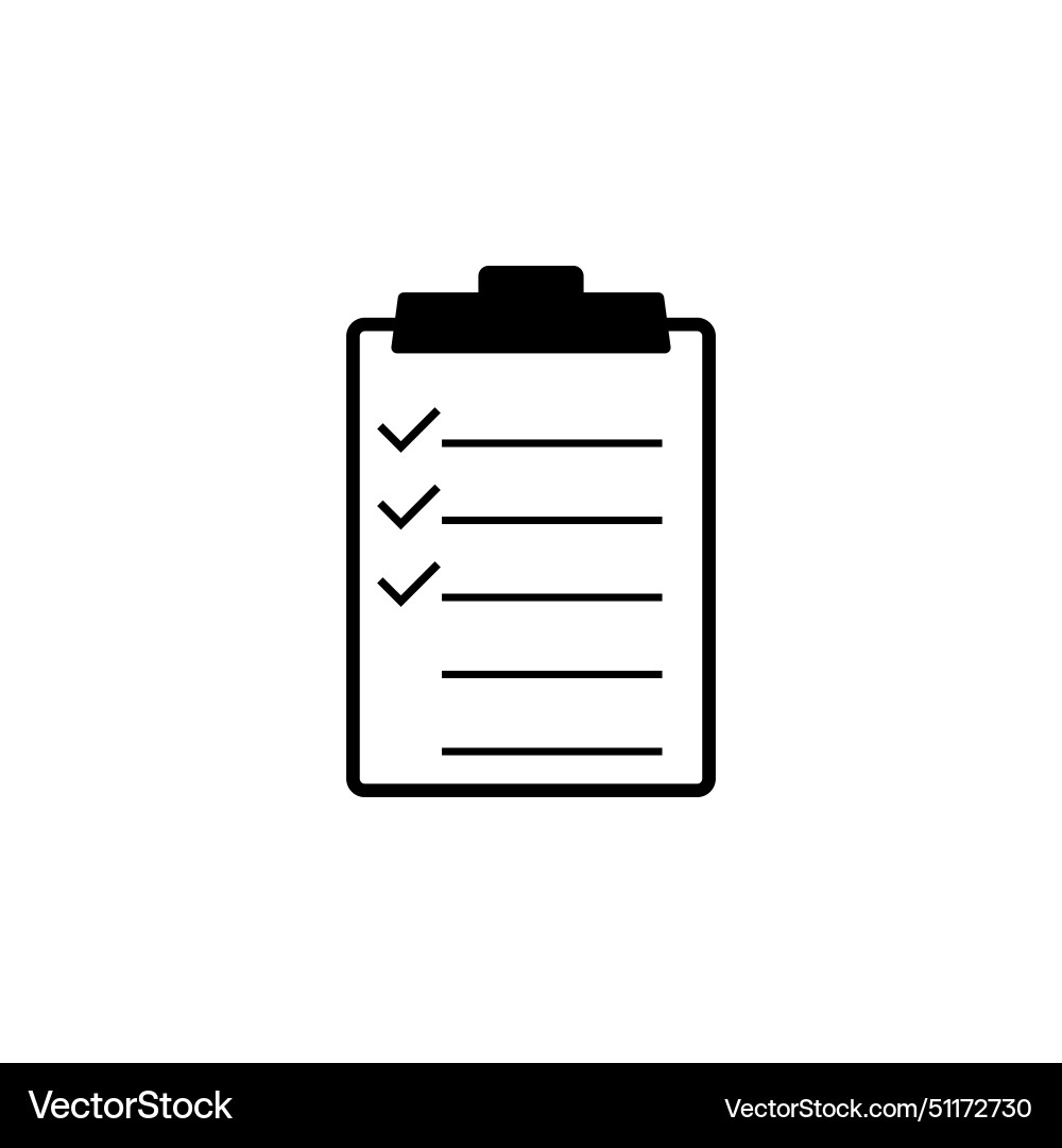 Checklist clipboard flat icon Royalty Free Vector Image