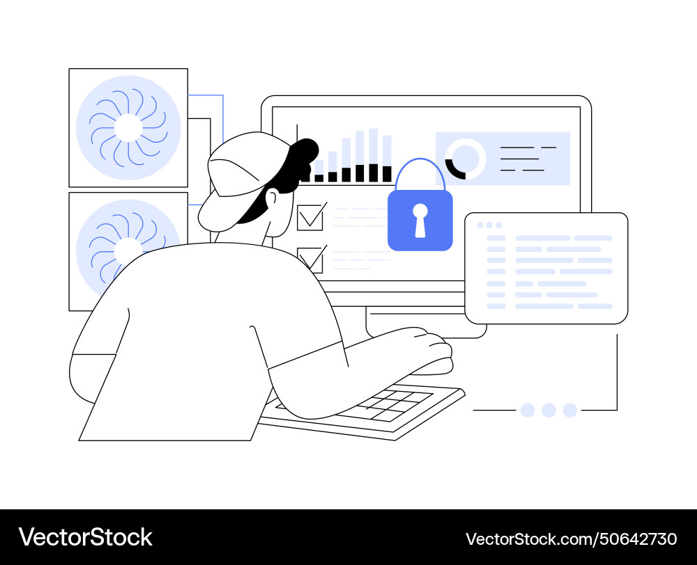 Ethical hacker isolated cartoon Royalty Free Vector Image