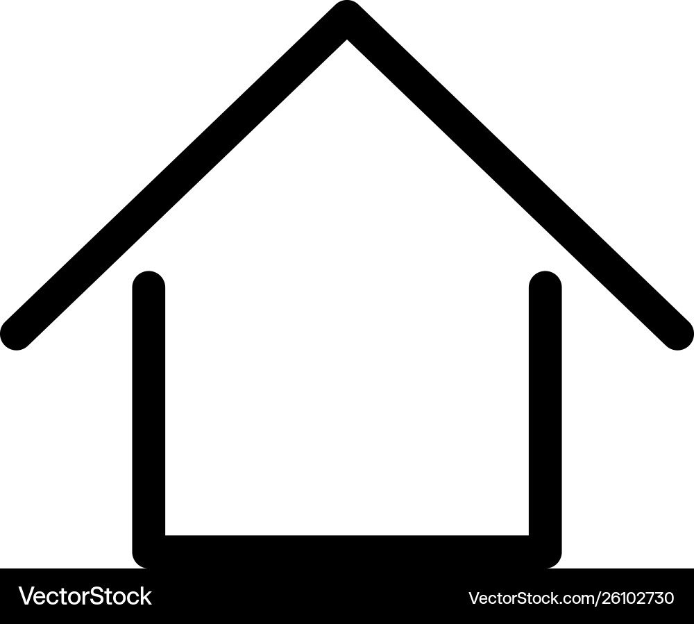 House Outline Icon - Modern Home Symbol Royalty Free Vector