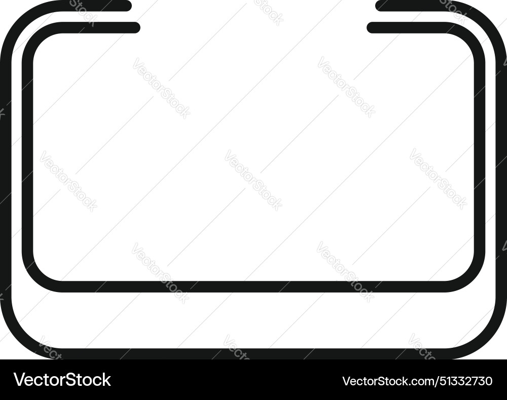 Minimalist black line art frame on white Vector Image