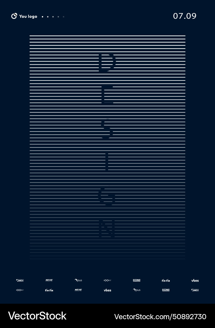 Minimalistic modern poster Royalty Free Vector Image