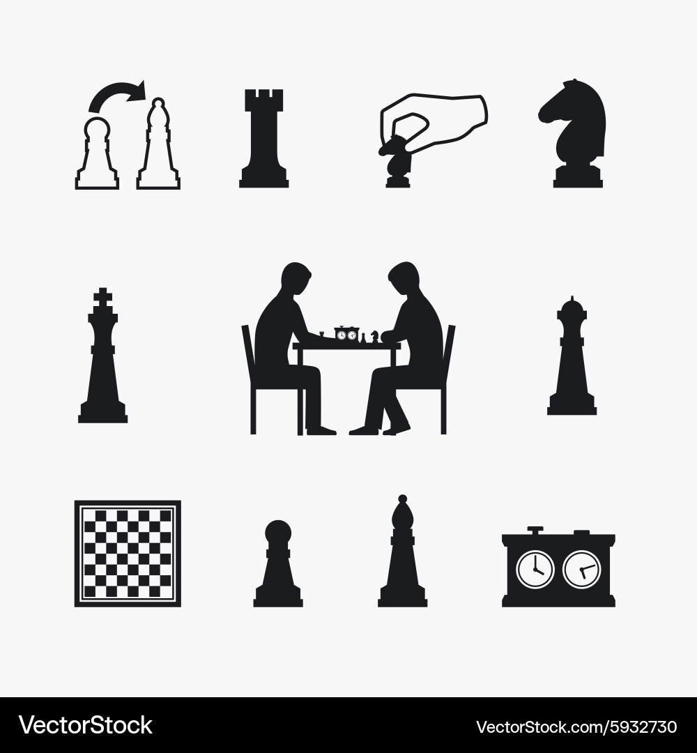 Playing chess Royalty Free Vector Image - VectorStock