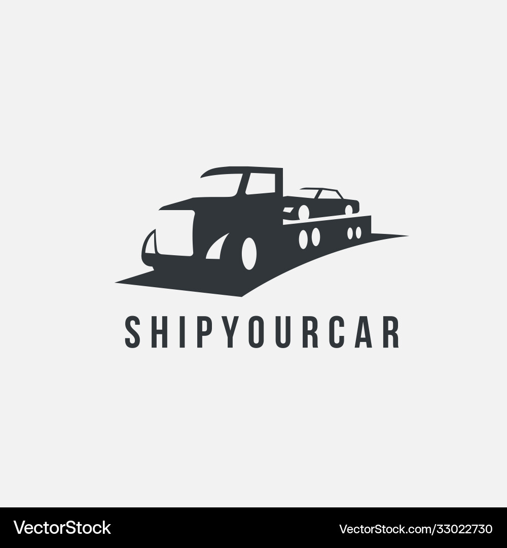 Shipping car logo icon template Royalty Free Vector Image