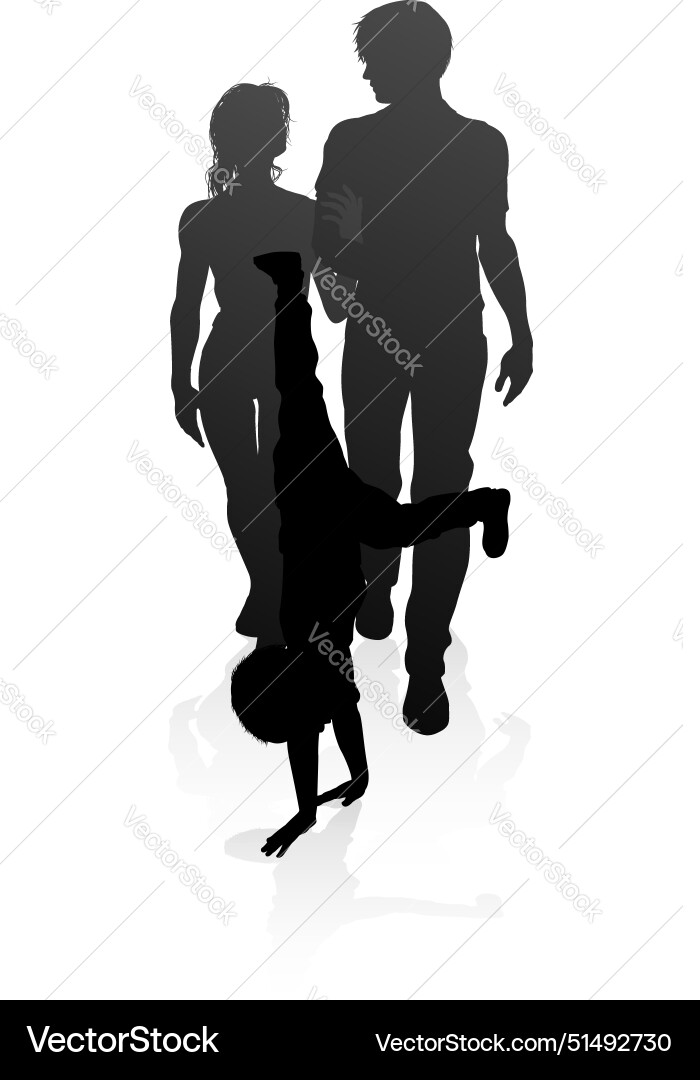 Silhouette family people Royalty Free Vector Image Silhouette family people Royalty Free Vector Image
