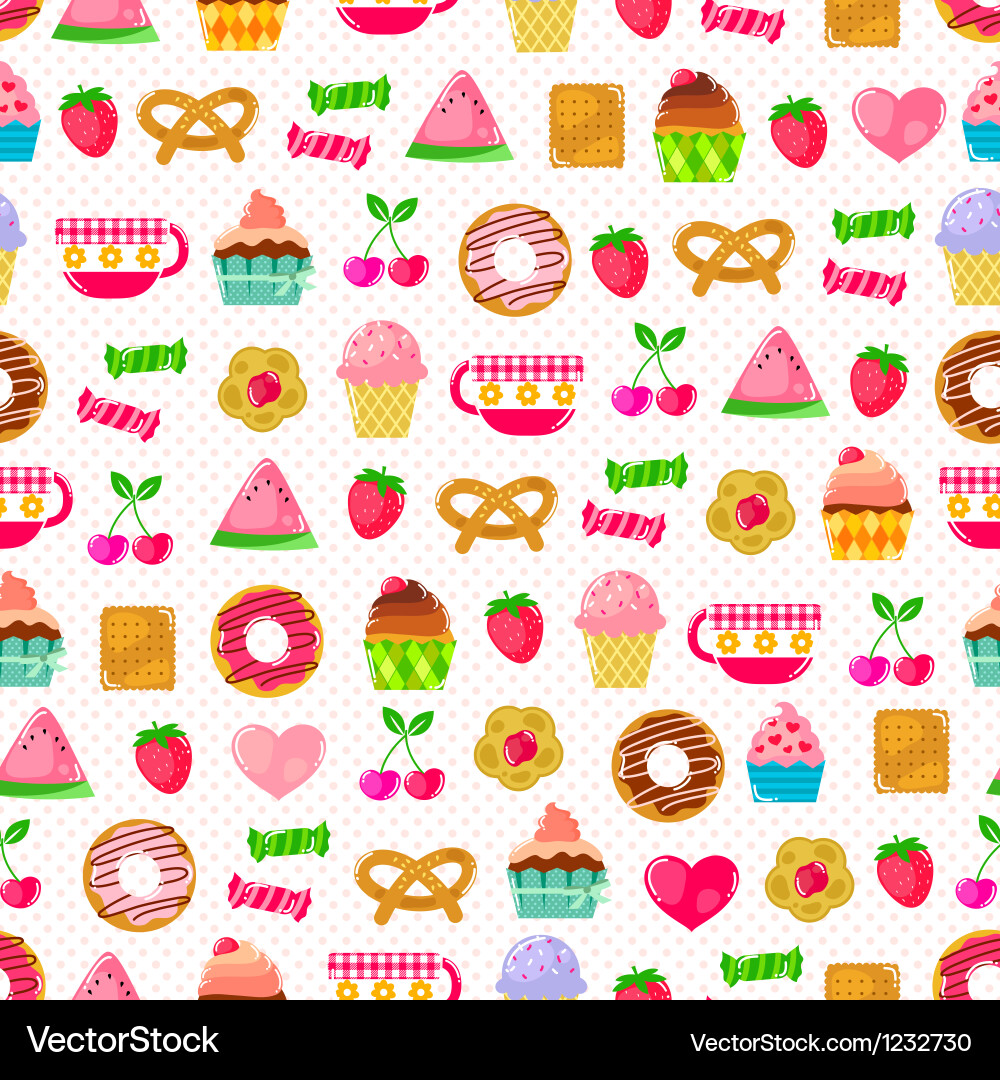 Sweet pattern Royalty Free Vector Image - VectorStock
