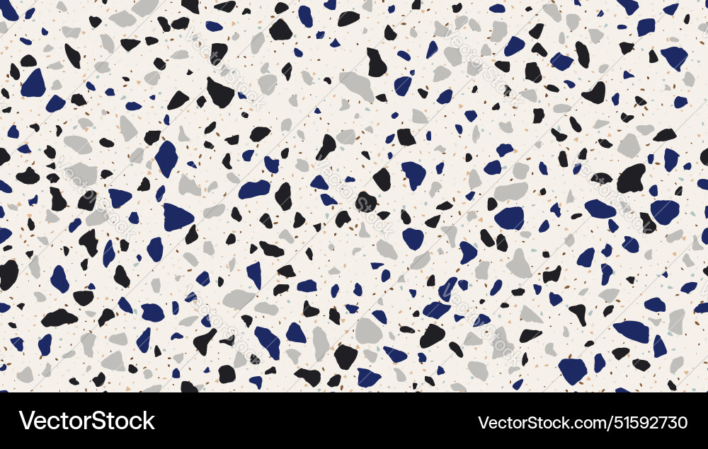 Terrazo mosaic ceramic tile pattern stone texture Vector Image