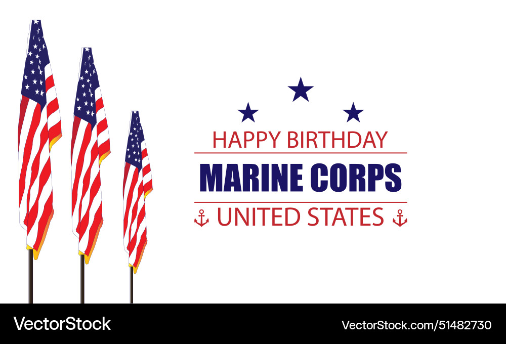 United states marine corps birthday text style Vector Image