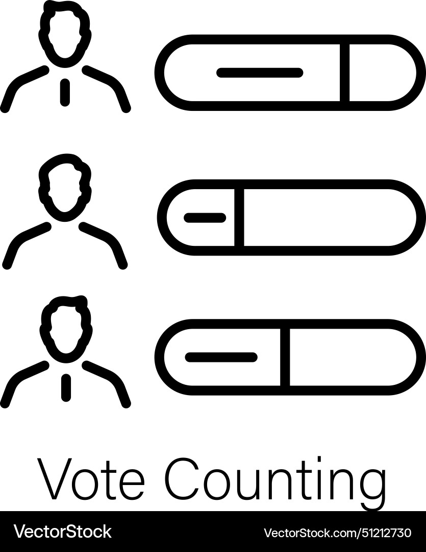 Vote counting Royalty Free Vector Image - VectorStock