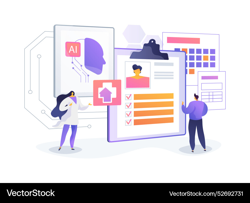 Ai-driven personalized treatment plans abstract Vector Image