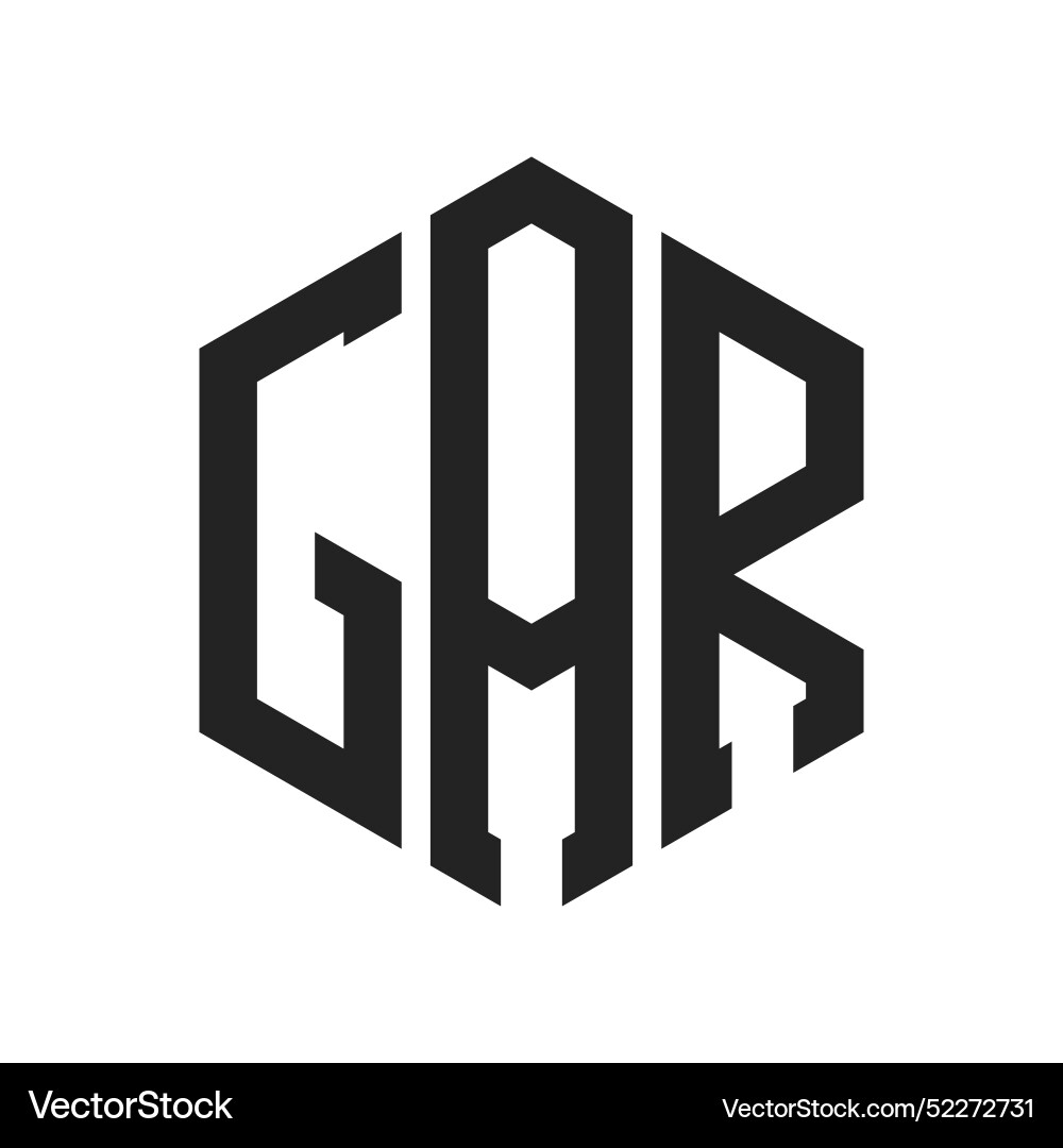 Gar logo design initial letter monogram Royalty Free Vector