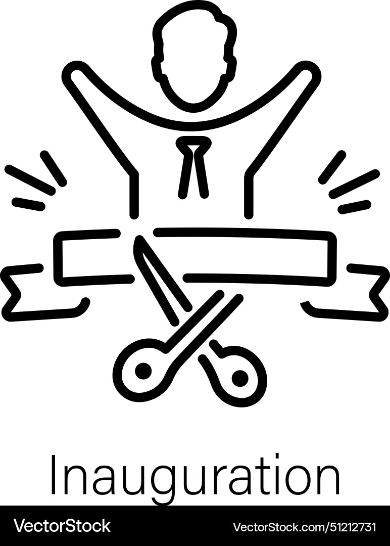 Inauguration Royalty Free Vector Image - VectorStock