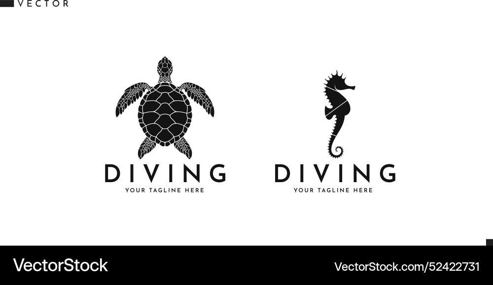 Sea life logo Royalty Free Vector Image - VectorStock