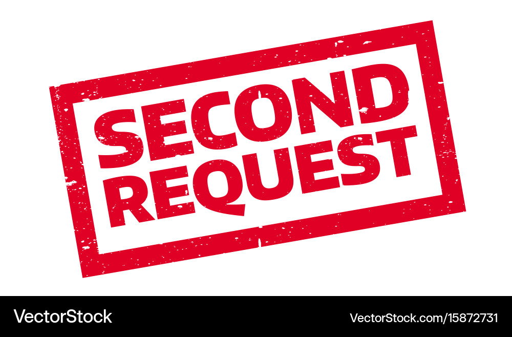 Second Request Stamp Royalty Free Vector Image