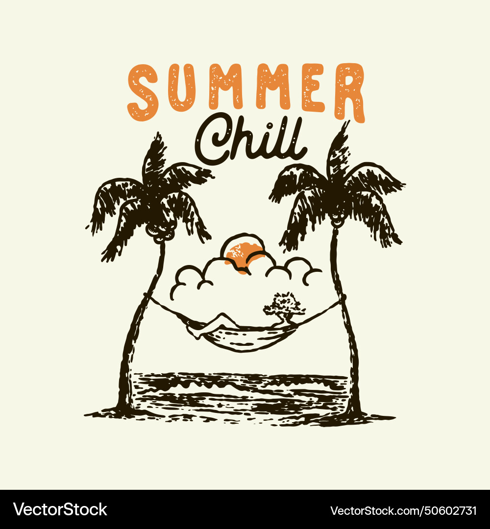Summer chill kaboet stock Royalty Free Vector Image