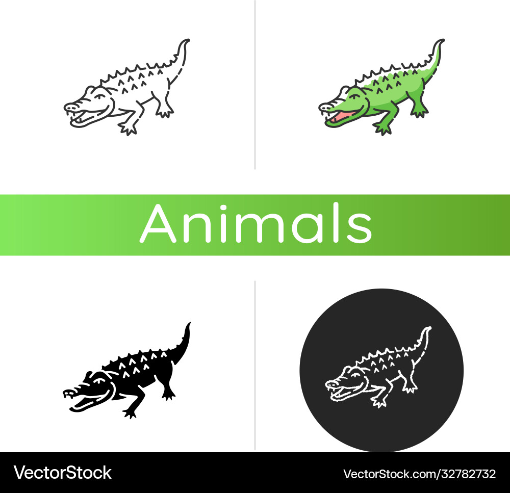 Alligator icon Royalty Free Vector Image - VectorStock
