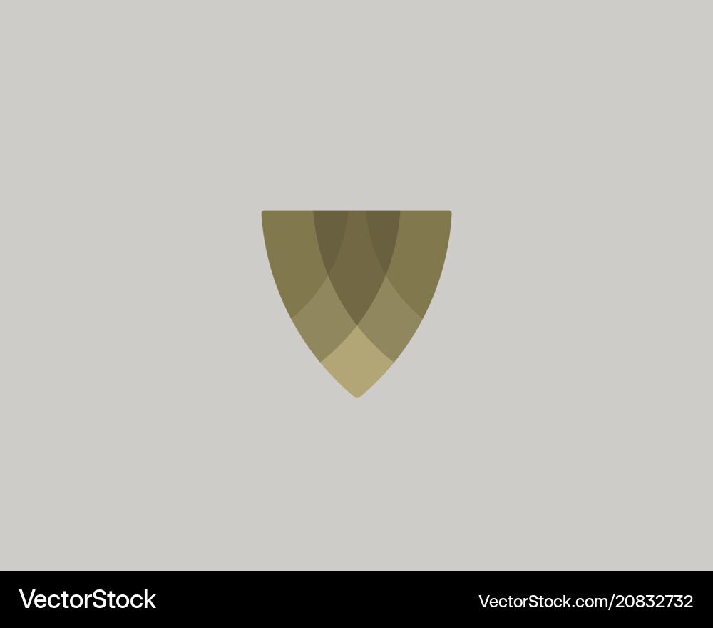 Creative color shield logo symbol luxury Vector Image