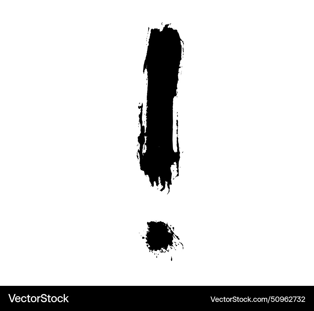 Exclamation mark grunge sketch Royalty Free Vector Image