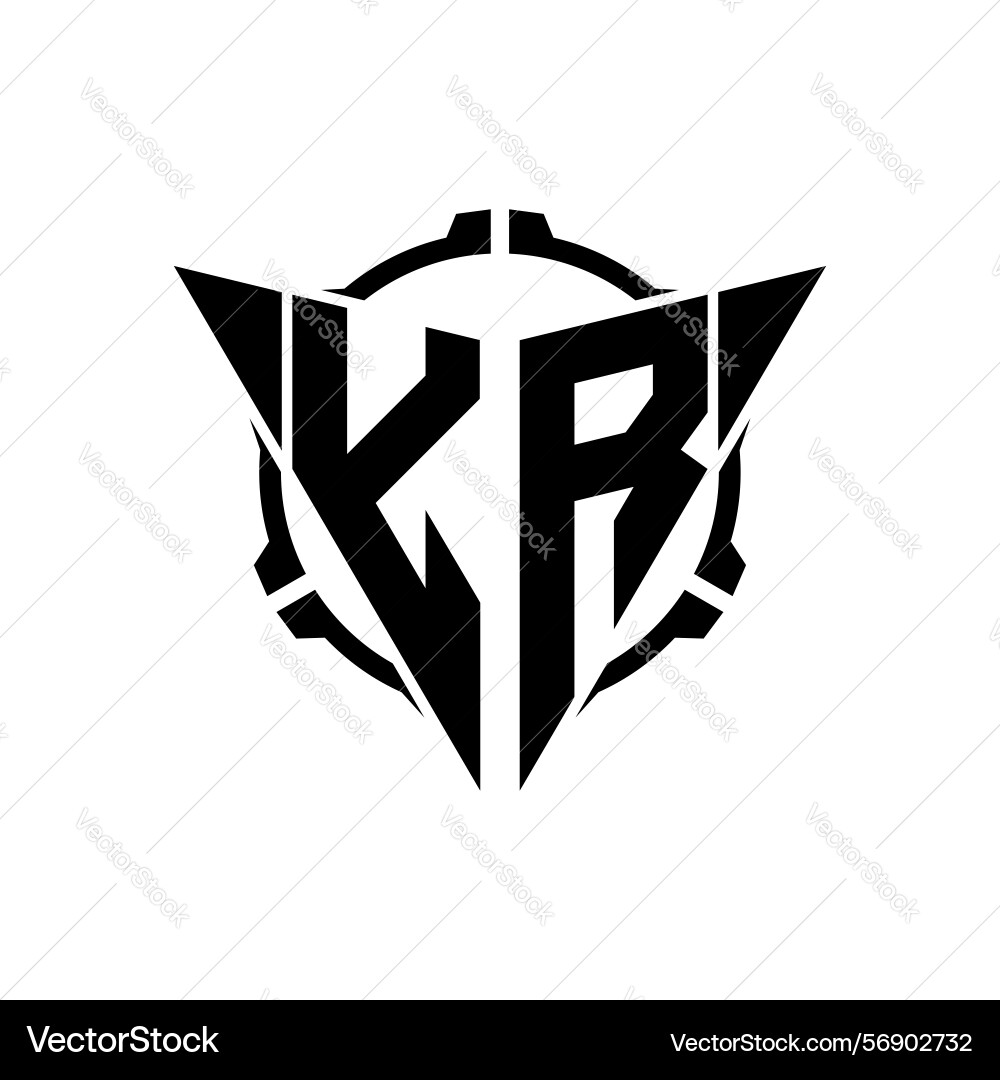 Gaming logo triangle with scope tactical style Vector Image