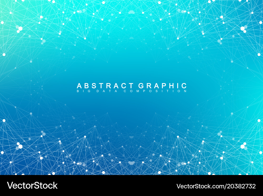 Geometric abstract with connected line Royalty Free Vector