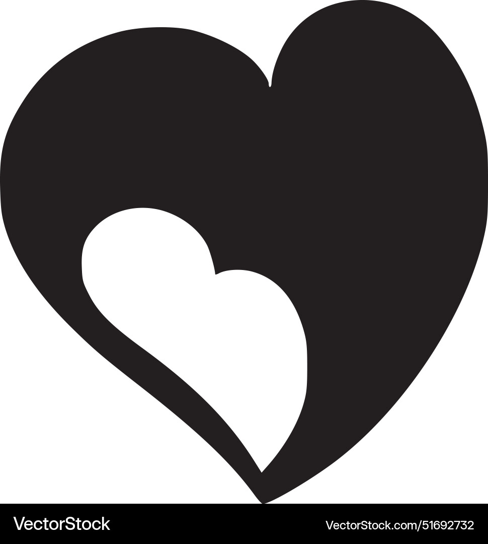 Heart - minimalist and simple silhouette Vector Image