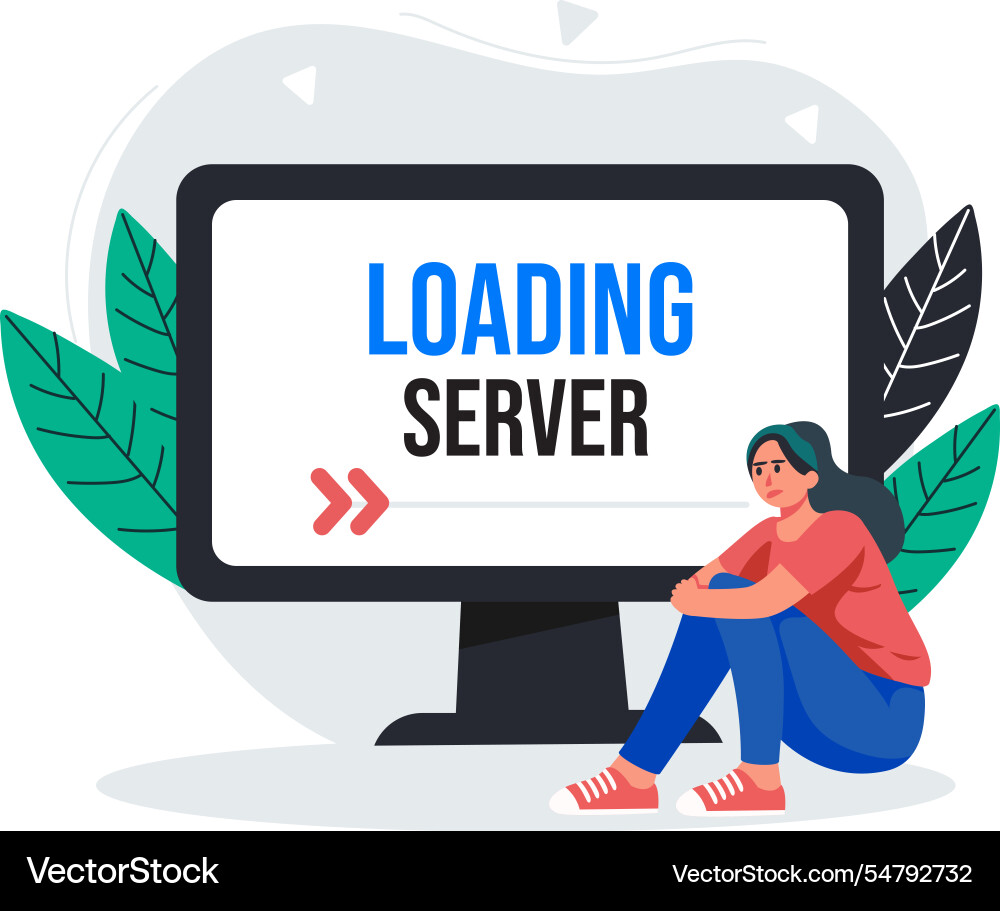 Loading server Royalty Free Vector Image - VectorStock