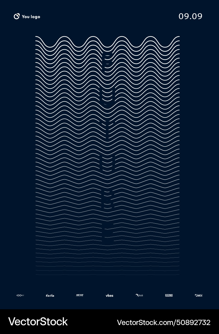 Minimalistic modern poster Royalty Free Vector Image