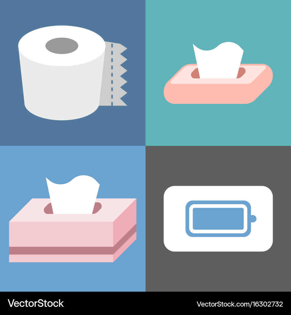 Tissue Icon Collection Royalty Free Vector Image