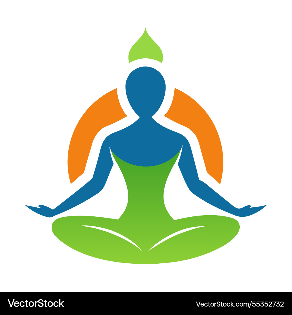 Yoga logo art Royalty Free Vector Image - VectorStock