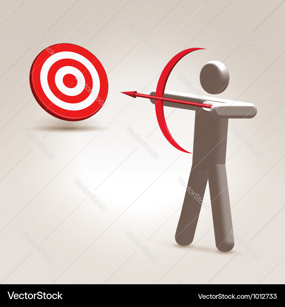 Aim the target Royalty Free Vector Image - VectorStock