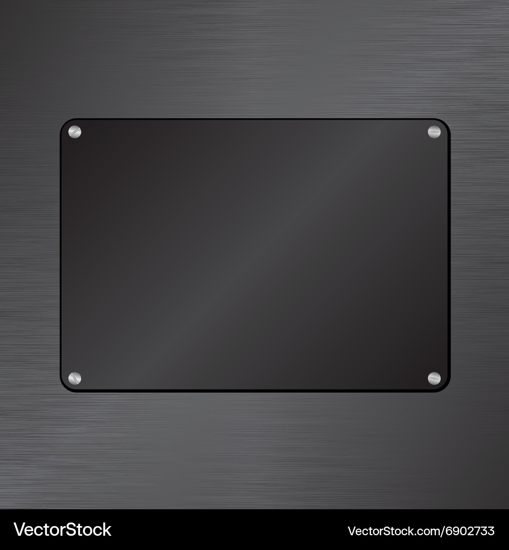 Black plaque on textured background Royalty Free Vector