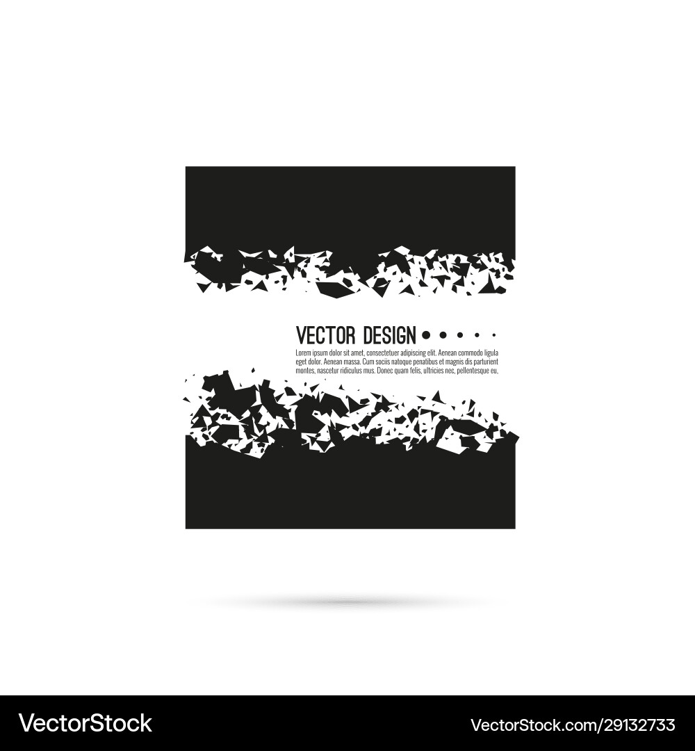 Explosive black rectangular banner Royalty Free Vector Image