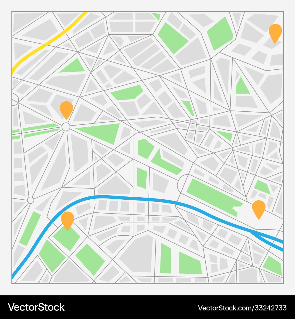 Gray city street map icon Royalty Free Vector Image