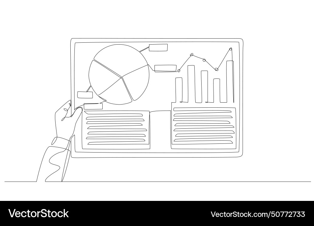 Hand holding statistical report chart Royalty Free Vector