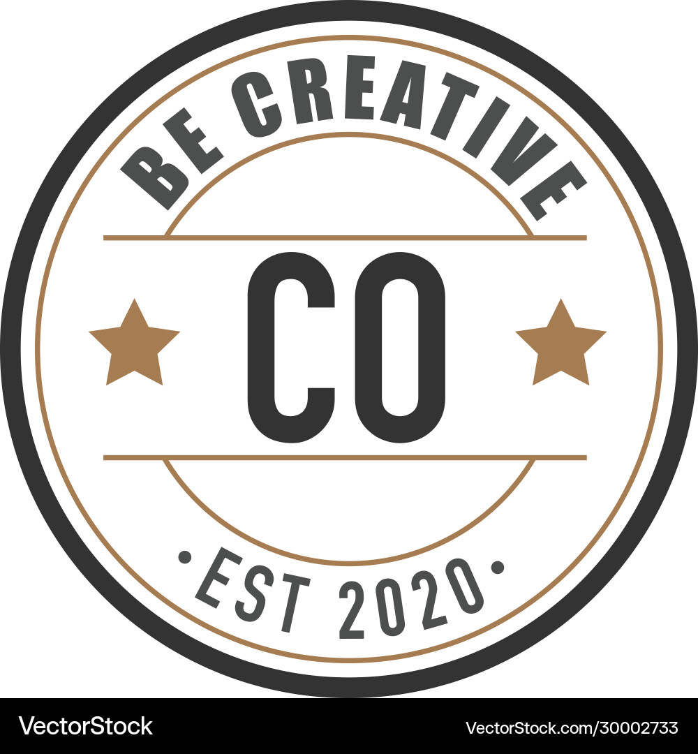 Initial letter co elegance logo design template Vector Image