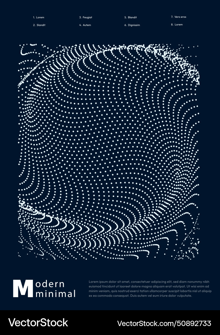 Minimalistic modern poster Royalty Free Vector Image