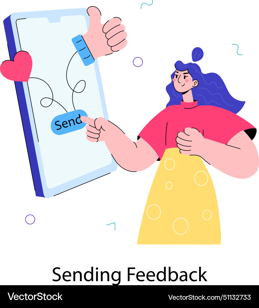 Sending feedback Royalty Free Vector Image - VectorStock