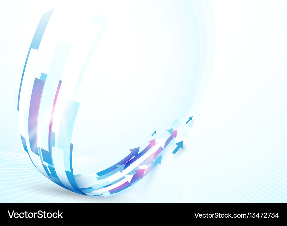 Abstract blue line rectangle curve shape Vector Image