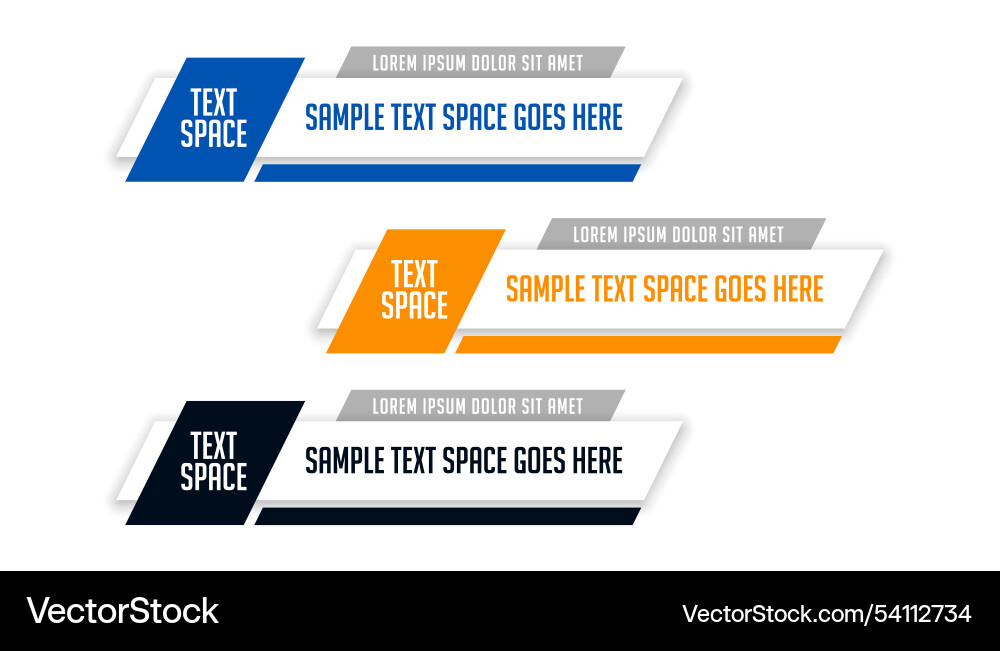 Abstract lower third title bar banner for news Vector Image