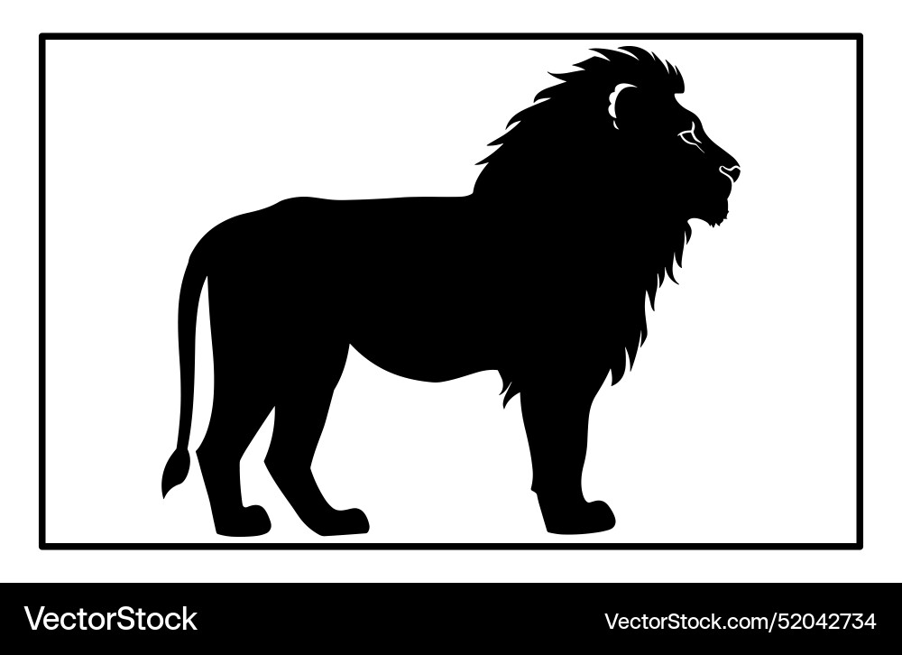 Asiatic lion animal Royalty Free Vector Image - VectorStock