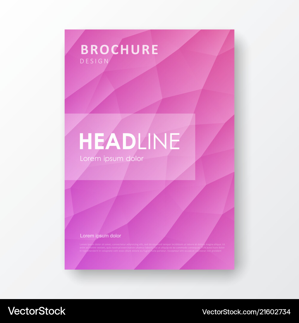 Brochure design with geometric background Vector Image