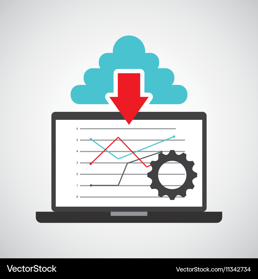 Download digital data icons Royalty Free Vector Image