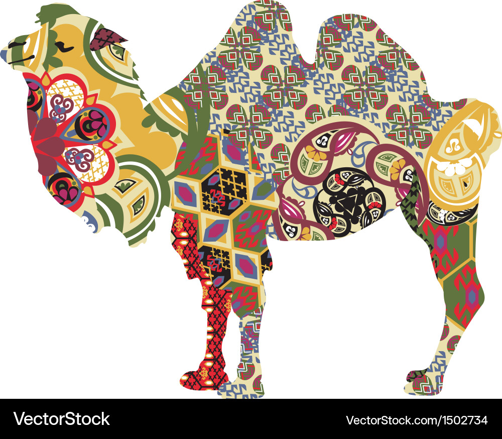 Ethnic Camel Pattern Royalty Free Vector Image