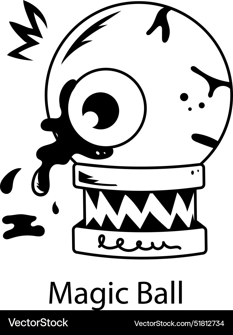 Magic ball Royalty Free Vector Image - VectorStock