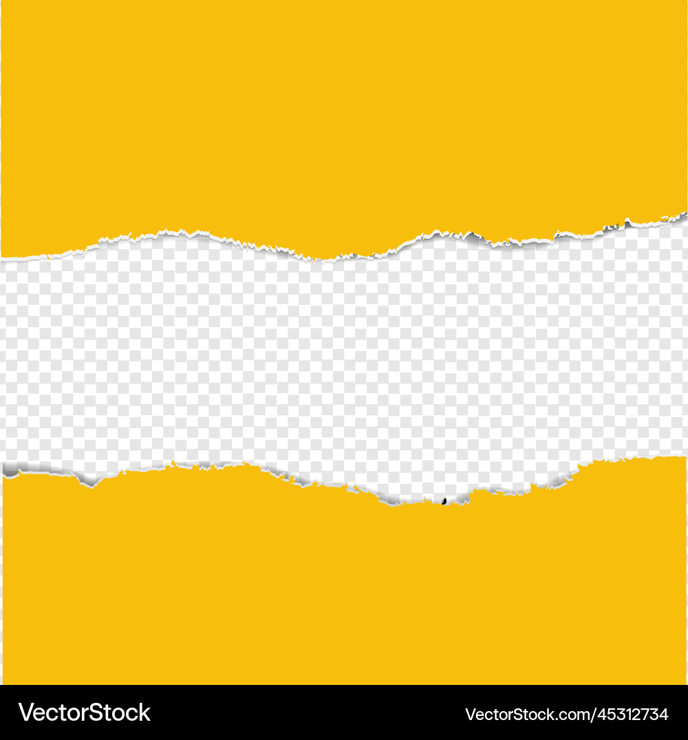 Realistic red ripped paper with white background Vector Image