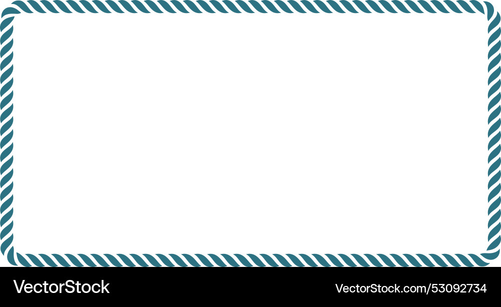 Sailor rope frame decorative marine cord border Vector Image