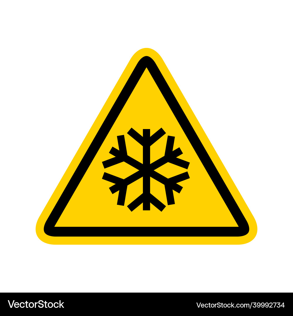Snow alert icon warning weather Royalty Free Vector Image