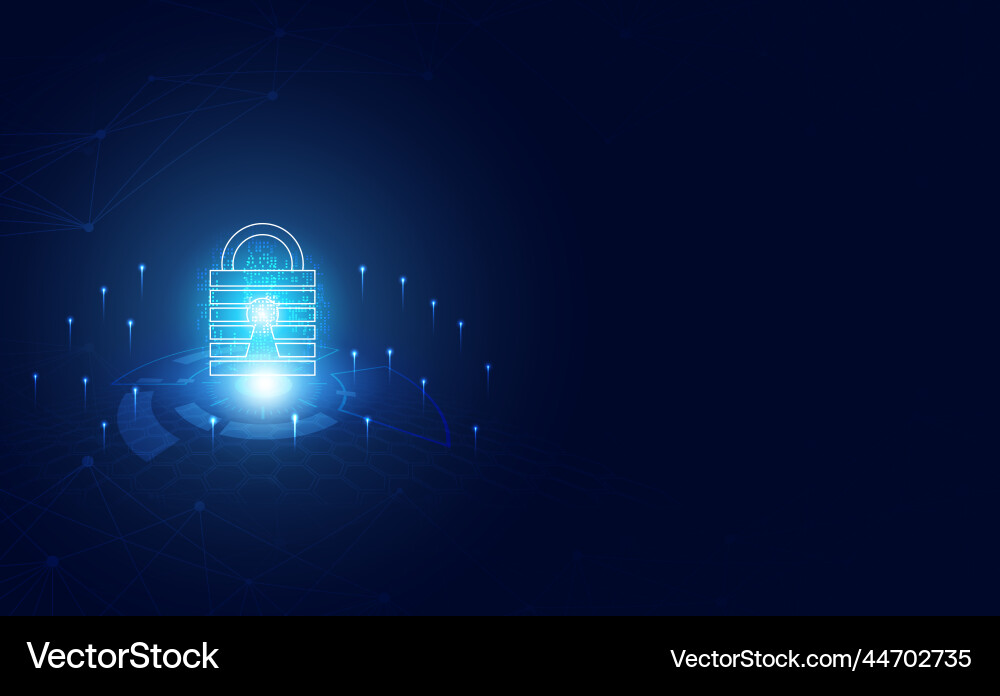 Abstract technology cyber security privacy Vector Image