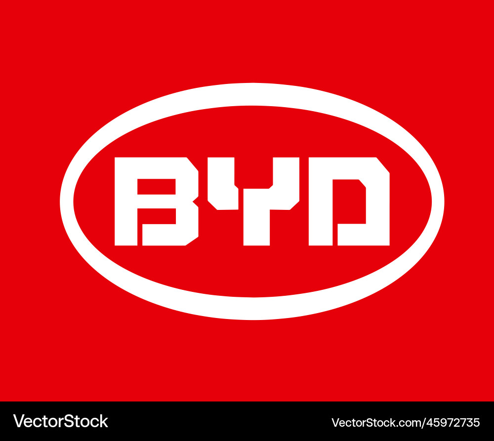 Byd brand logo symbol weiß design china car eco Vektorbild