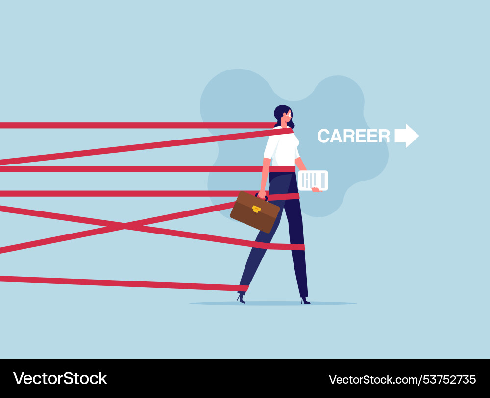Career Obstacles and Red Tape Royalty Free Vector Image