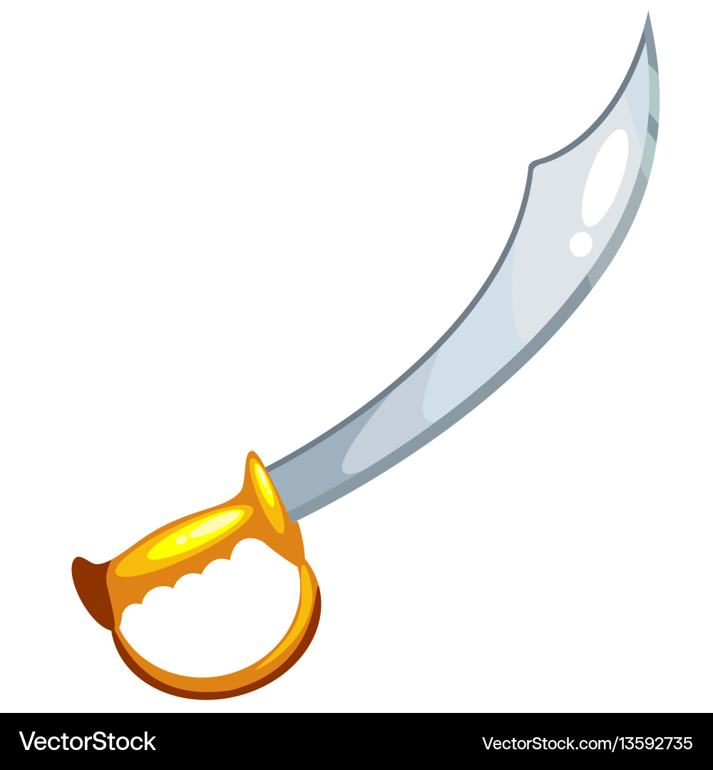 Cartoon Pirate Sword Royalty Free Vector Image